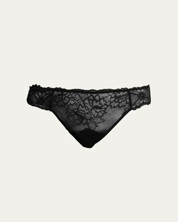 Lise Charmel Sublime En Dentelle Lace Thong - Black