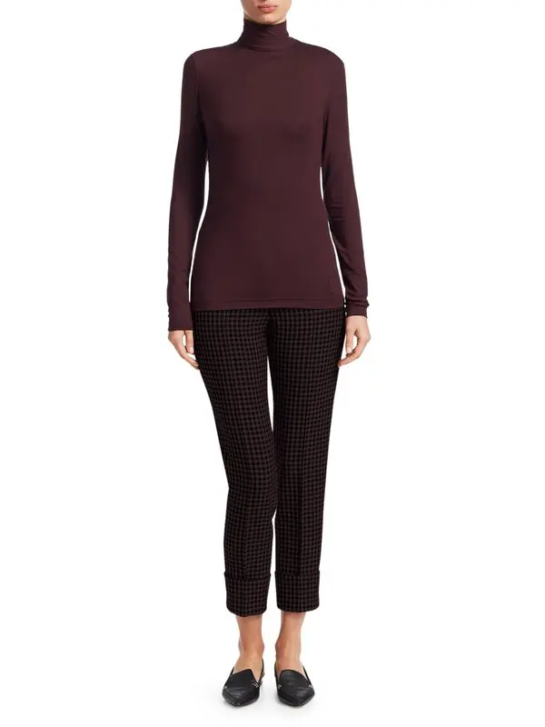 Akris Turtleneck Back Zip Top - Black