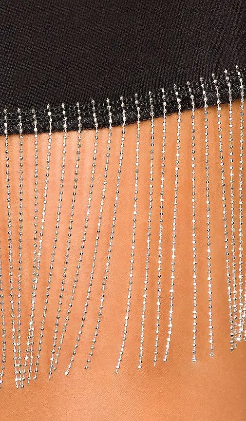 Superdown Sleeveless Embellished Fringe Mini Dress