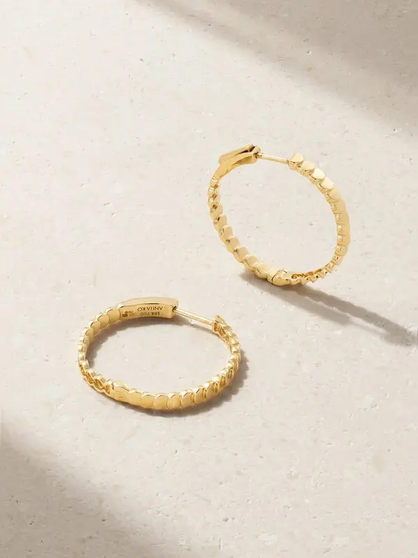 ANITA KO Luna 18-karat Hoop Earrings - Gold