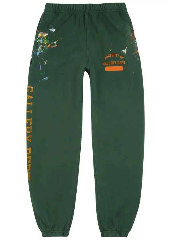 Gallery Dept. Logo Cotton Sweatpants - Green | Editorialist
