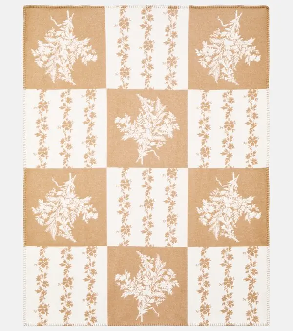 Erdem Wool-blend Blanket - Brown