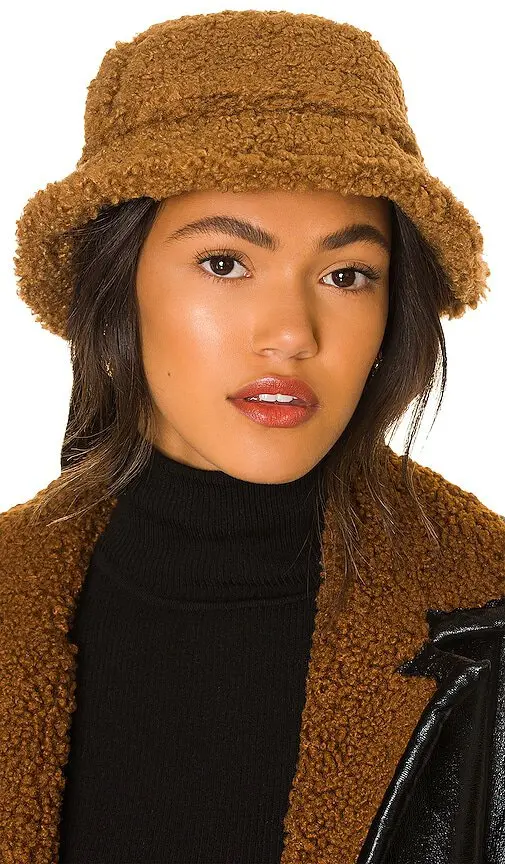 Apparis Amara Faux Fur Hat In Brown In Camel - 74% Off  display picture 1