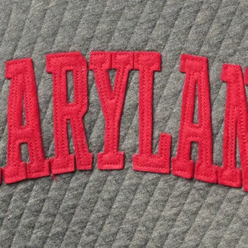 PRESSBOX Maryland Terrapins Moose Applique Quilted Pullover Sweatshirt