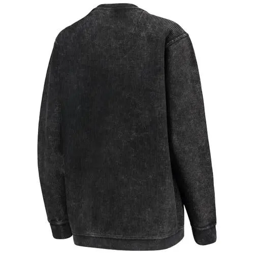 PRESSBOX Wisconsin Badgers Comfy Cord Vintage Wash Basic Arch Pullover Sweatshirt