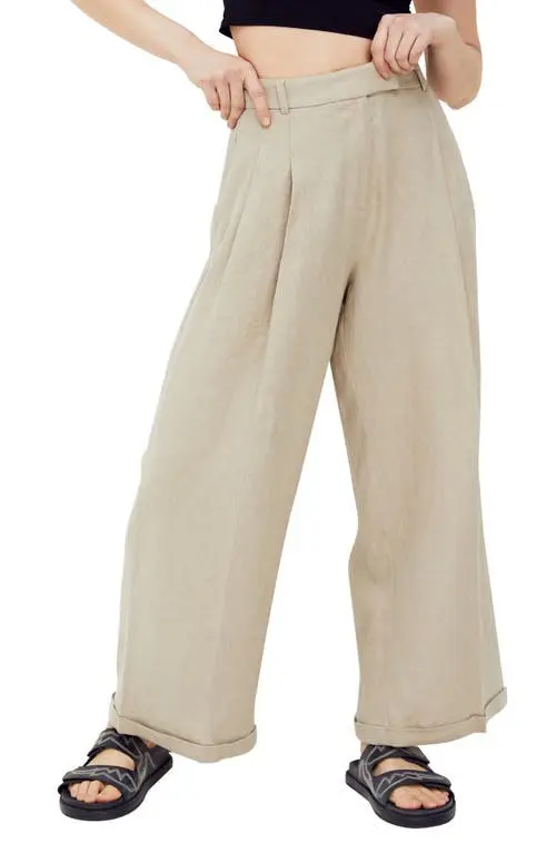 Free People Lyla Wide Leg Linen Pants