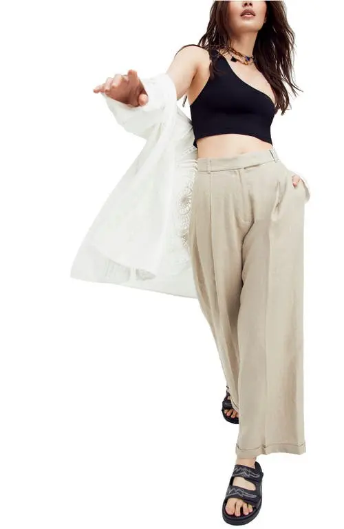 Free People Lyla Wide Leg Linen Pants