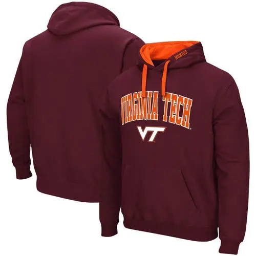 COLOSSEUM Virginia Tech Hokies Arch & Logo 2.0 Pullover Hoodie - Maroon