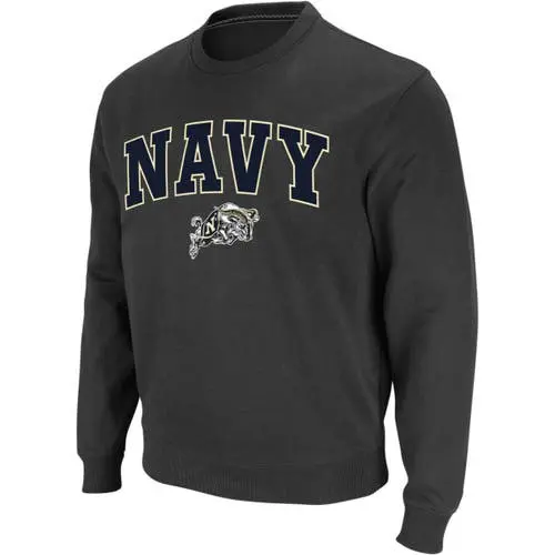 COLOSSEUM Navy Midshipmen Arch & Logo Crew Neck Sweatshirt