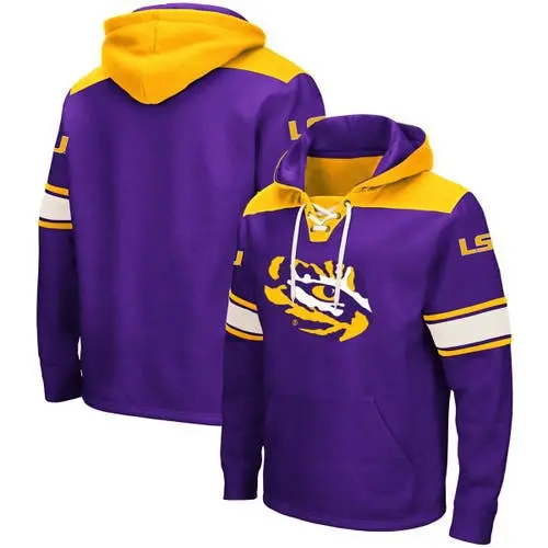 COLOSSEUM Lsu Tigers 2.0 Lace-up Pullover Hoodie - Purple
