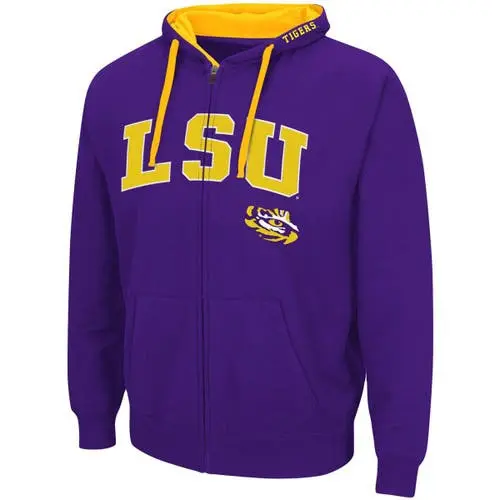 COLOSSEUM Lsu Tigers Full-zip Hoodie - Purple
