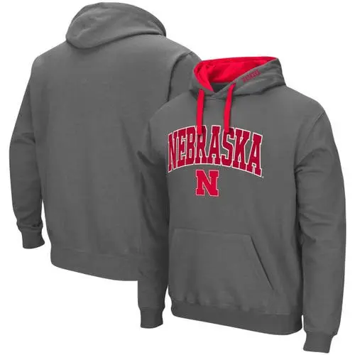 COLOSSEUM Nebraska Huskers Arch & Logo 2.0 Pullover Hoodie