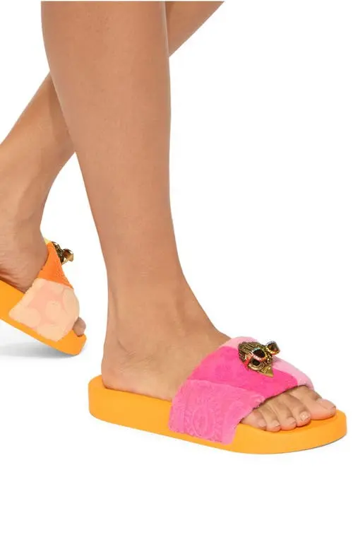 Kurt Geiger Meena Eagle Glitter Slide Sandal - Pink Multi