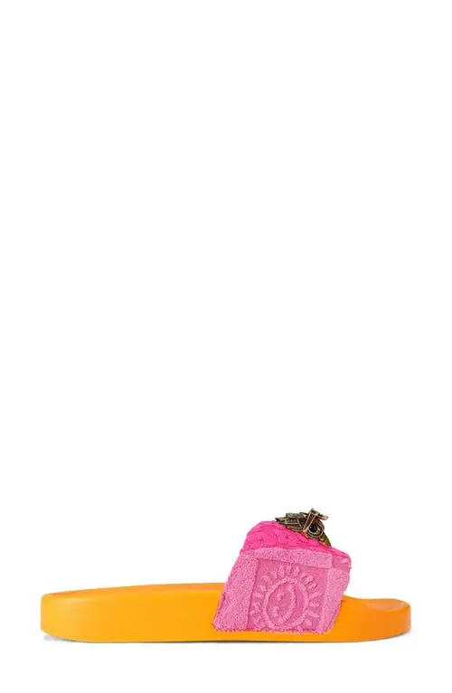 Kurt Geiger Meena Eagle Glitter Slide Sandal - Pink Multi