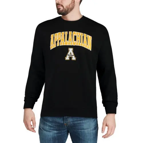 COLOSSEUM Appalachian State Mountaineers Arch And Logo Crew Neck Sweatshirt