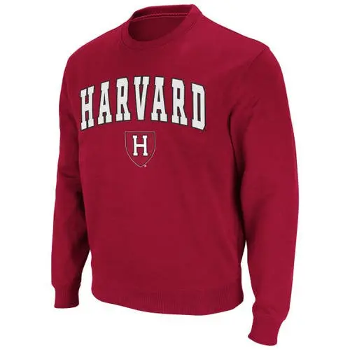 COLOSSEUM Harvard Team Arch & Logo Tackle Twill Pullover Sweatshirt