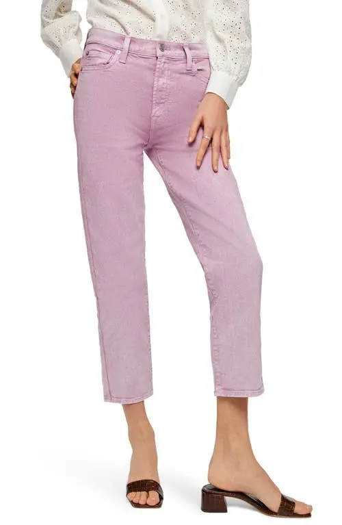 7 For All Mankind High Waist Crop Straight Leg Jeans