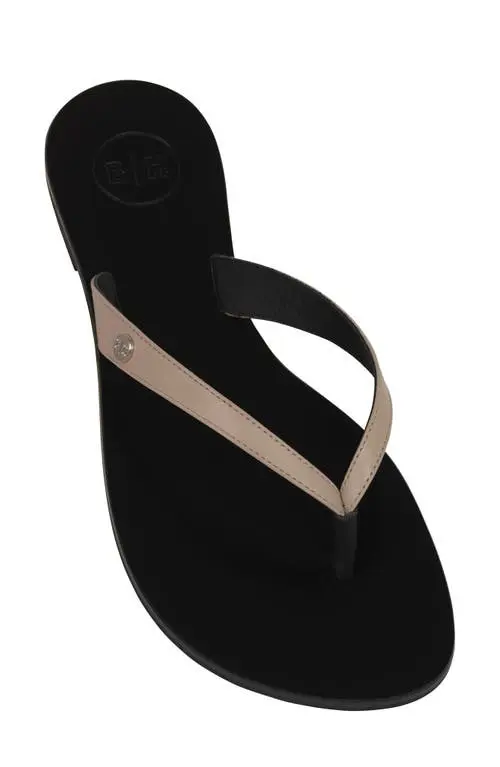 BELLA HA Italian Leather Flip Flop - Natural