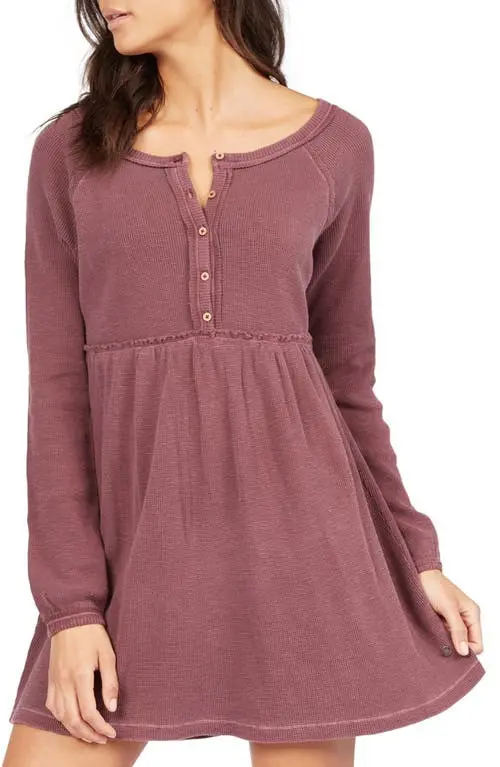 Roxy Feel The Breeze Long Sleeve Thermal Dress - Rsn0-fig