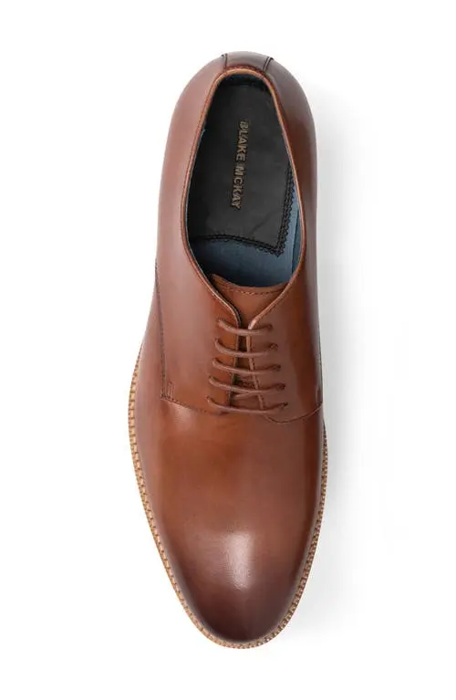 BLAKE MCKAY Damon Plain Toe Derby - Cognac