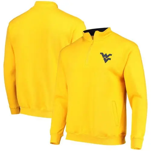 COLOSSEUM West Virginia Mountaineers Tortugas Logo Quarter-zip Jacket - Gold