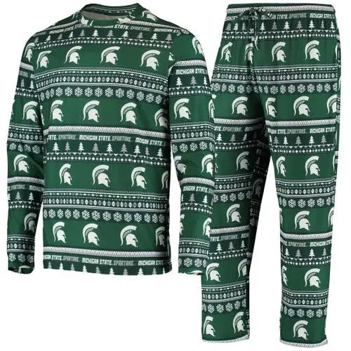 CONCEPTS SPORT Michigan State Spartans Knit Top And Pant Set - Green
