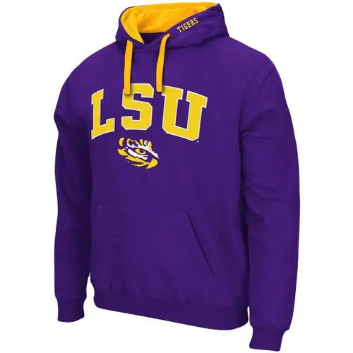 COLOSSEUM Lsu Tigers Arch & Logo 2.0 Pullover Hoodie - Purple