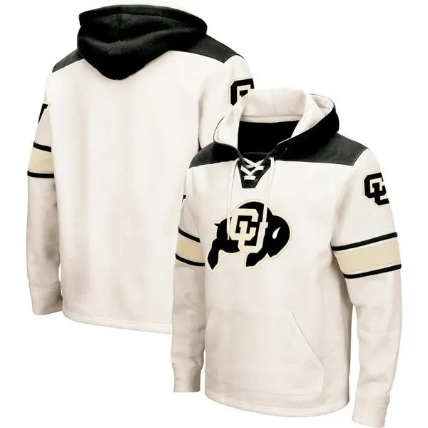 COLOSSEUM Colorado Buffaloes 2.0 Lace-up Hoodie - Cream