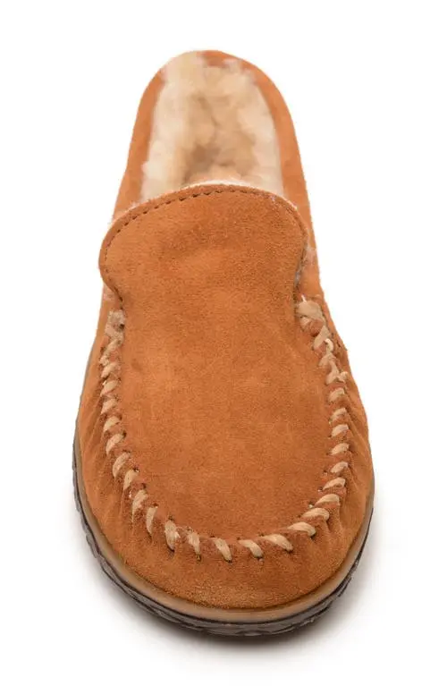 Minnetonka Terese Genuine Shearling Loafer - Brown 2