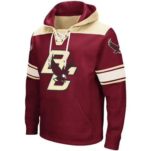 COLOSSEUM Boston College Eagles 2.0 Lace-up Pullover Hoodie
