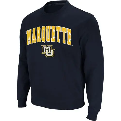 COLOSSEUM Marquette Golden Eagles Arch & Logo Crew Neck Sweatshirt