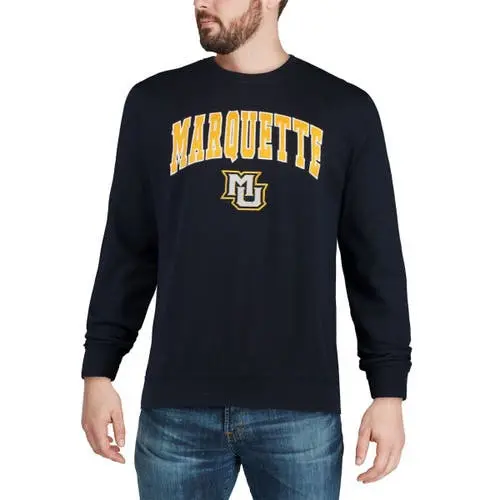 COLOSSEUM Marquette Golden Eagles Arch & Logo Crew Neck Sweatshirt