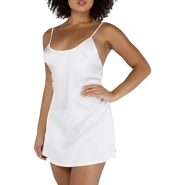 ROMA CONFIDENTIAL Satin Chemise - White