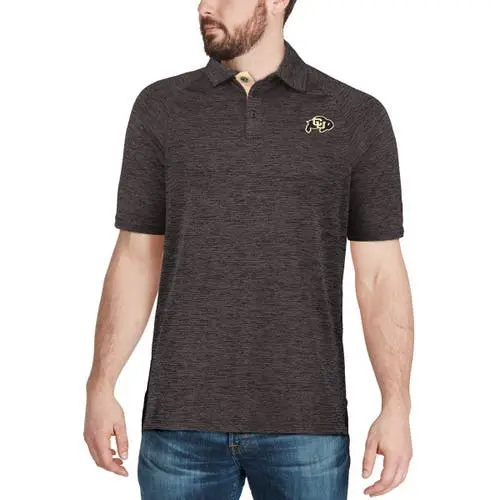 COLOSSEUM Black Colorado Buffaloes Down Swing Polo