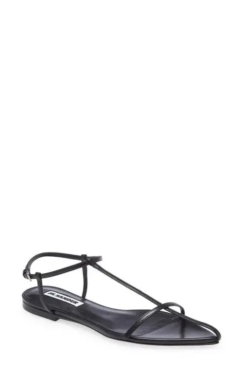 JIL SANDER T-strap Pointed Toe Sandal