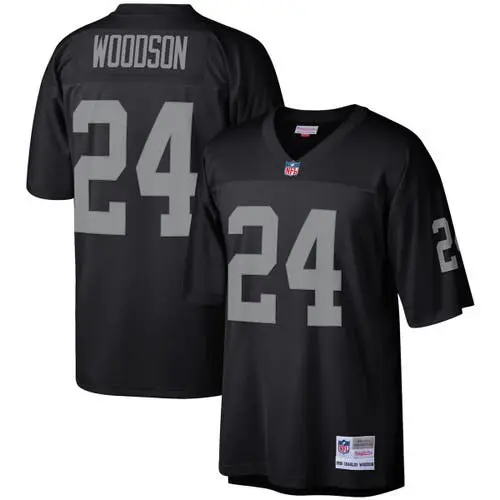 Mitchell & Ness Charles Woodson Las Vegas Raiders Legacy Replica Jersey - Black