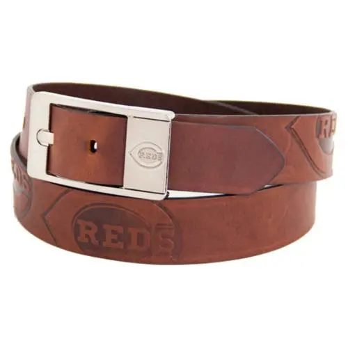 EAGLES WINGS Cincinnati Reds Brandish Leather Belt - Brown