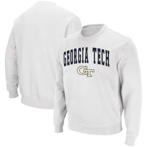 COLOSSEUM Georgia Tech Yellow Jackets Arch & Logo Tackle Twill Pullover Sweatshirt