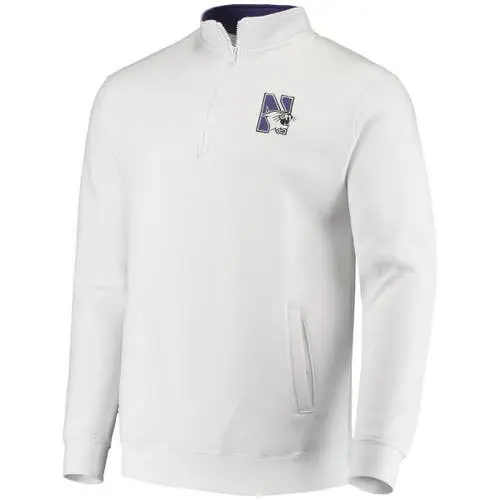 COLOSSEUM Northwestern Wildcats Tortugas Logo Quarter-zip Jacket - White