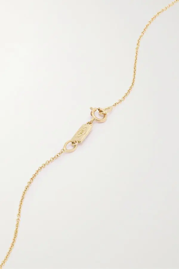 JENNIFER MEYER Mini Clover 18-karat Diamond Necklace