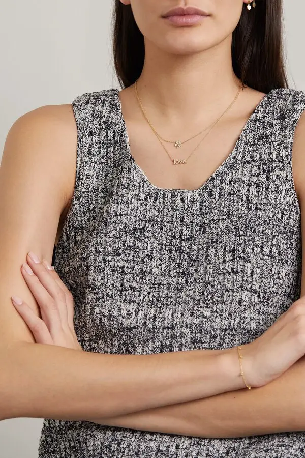 JENNIFER MEYER Mini Clover 18-karat Diamond Necklace