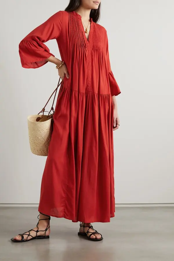 chinese dress ladies Fern Bloom Lyocell Maxi Dress | SUI – Sui main image 1