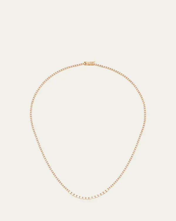 JENNIFER MEYER Pink Sapphire Tennis Necklace - Gold