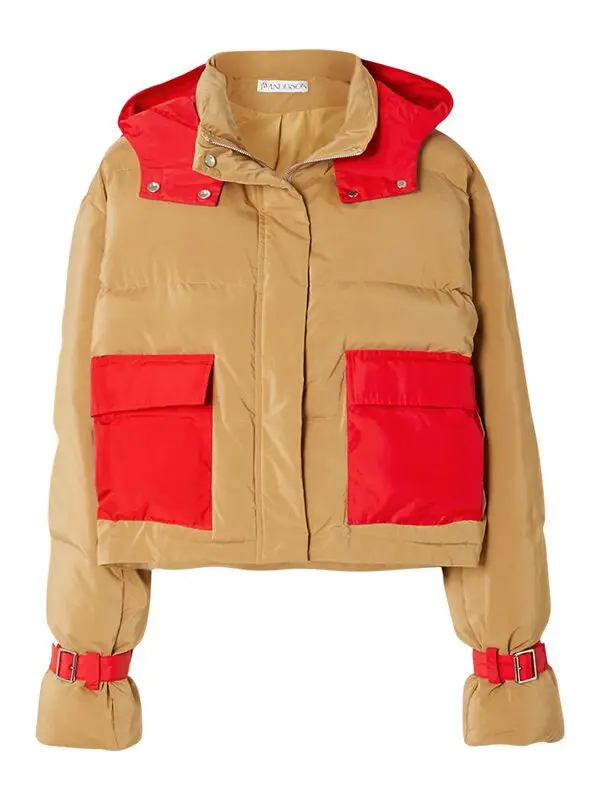 JW Anderson Leather-trimmed Quilted Padded Shell Jacket
