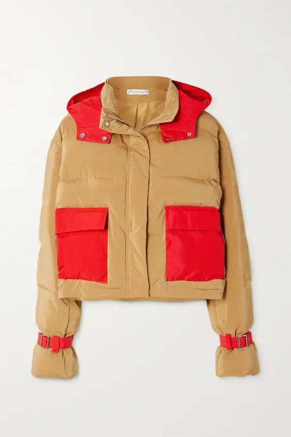 JW Anderson Leather-trimmed Quilted Padded Shell Jacket