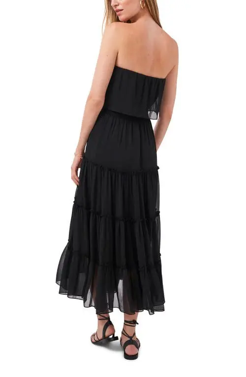 1.State Strapless Tiered Midi Dress