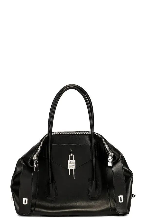 Givenchy Medium Antigona Lock Soft Bag - Black