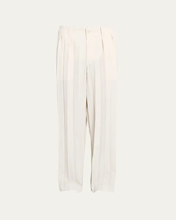 Issey Miyake Pleated Straight-leg Pants