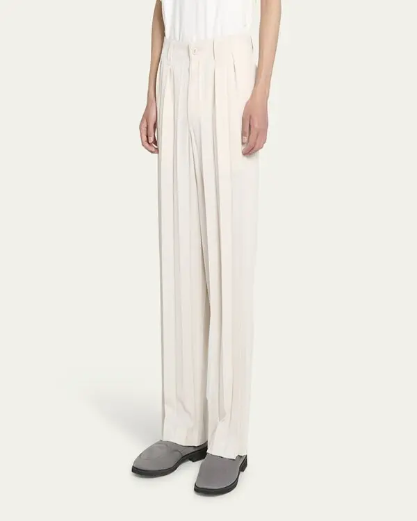 Issey Miyake Pleated Straight-leg Pants