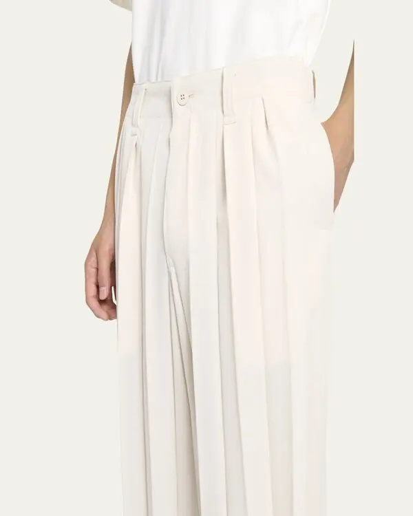 Issey Miyake Pleated Straight-leg Pants